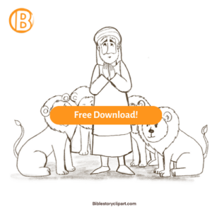 Daniel and the Lions Den - Bible Story Clipart