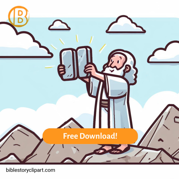 Moses and the Ten Commandments - Bible Story Clipart