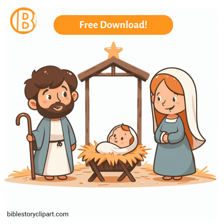 The Birth of Jesus for Kids - Bible Story Clipart