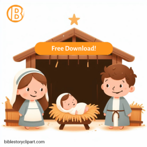 The Birth of Jesus for Kids - Bible Story Clipart