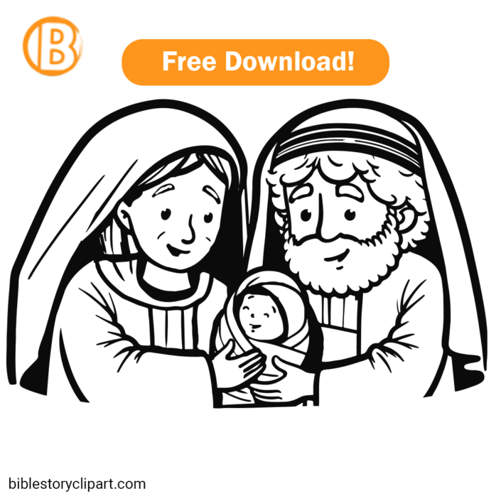 Abraham, Sarah and Isaac - Bible Story Clipart