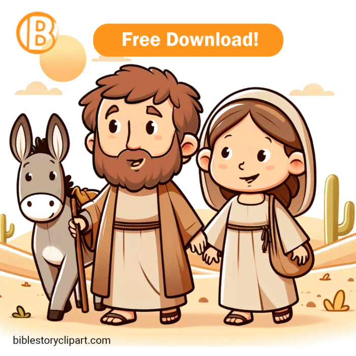 Abraham and Sarah begin the journey - Bible Story Clipart