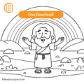 God Makes a Promise to Noah Coloring Page - Bible Story Clipart