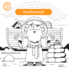 God's Promise to Noah Coloring Page - Bible Story Clipart