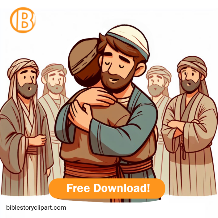 Joseph and his Coat of Many Colors - Bible Story Clipart