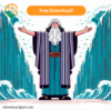 Moses Parting the Red Sea - Bible Story Clipart