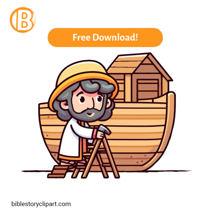 Noah Builds the Ark - Bible Story Clipart