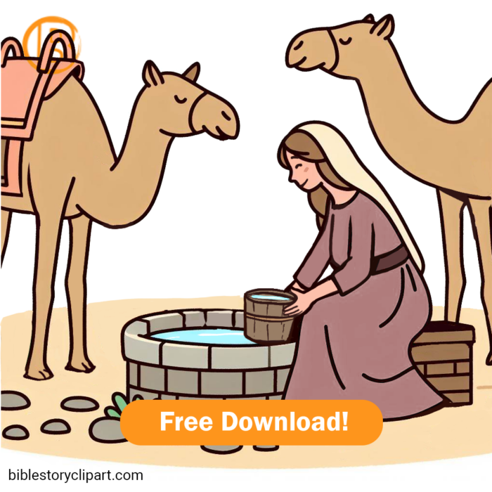 Rebekah at the Well - Bible Story Clipart
