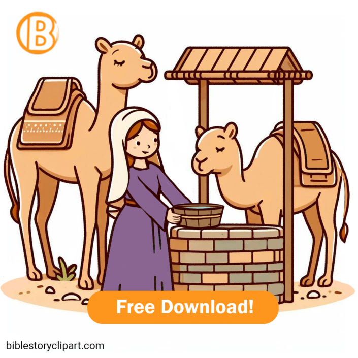 Rebekah at the Well - Bible Story Clipart