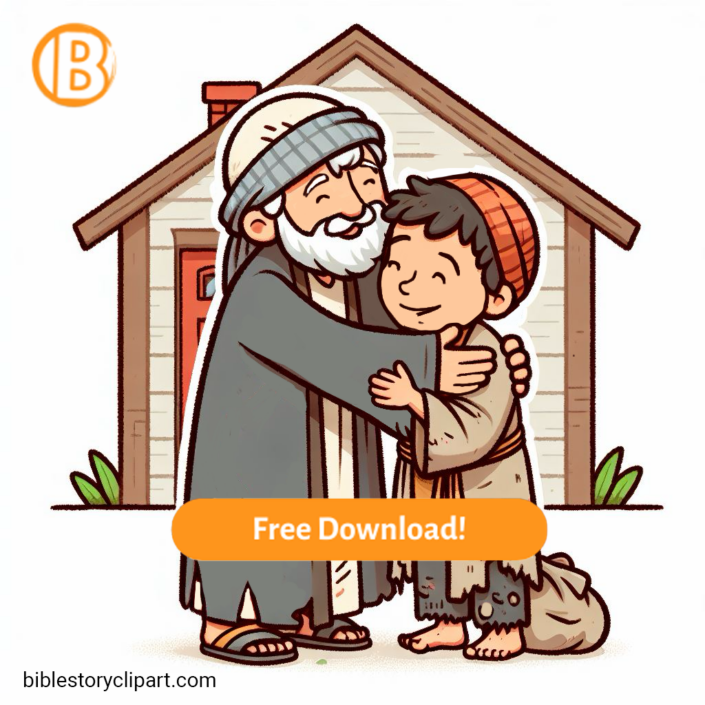 The Prodigal Son Returns - Bible Story Clipart