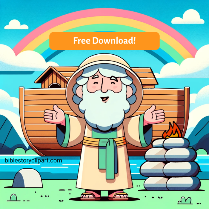 Noah Builds the Ark - Bible Story Clipart