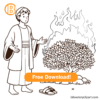 Moses and the Burning Bush - Bible Story Clipart