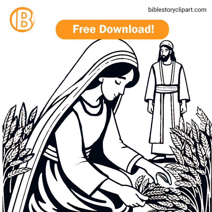 Ruth and Naomi - Bible Story Clipart
