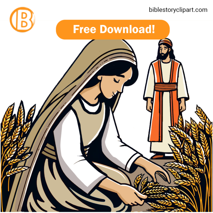 Ruth and Naomi - Bible Story Clipart