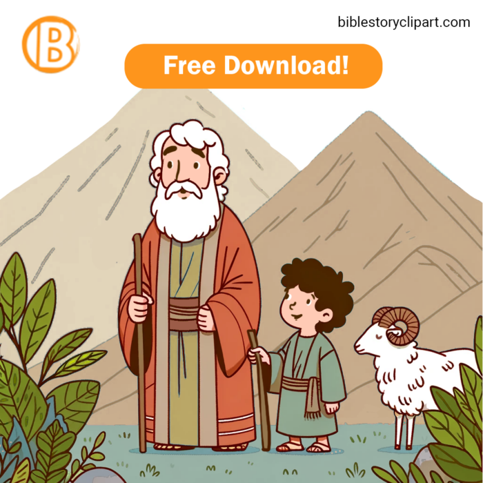 The Testing of Abraham - Bible Story Clipart