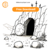 Jesus' Empty Tomb Coloring Page - Bible Story Clipart