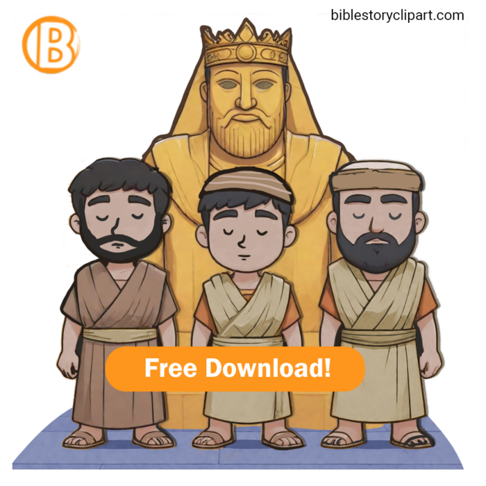 Shadrach, Meshach, and Abednego - Bible Story Clipart