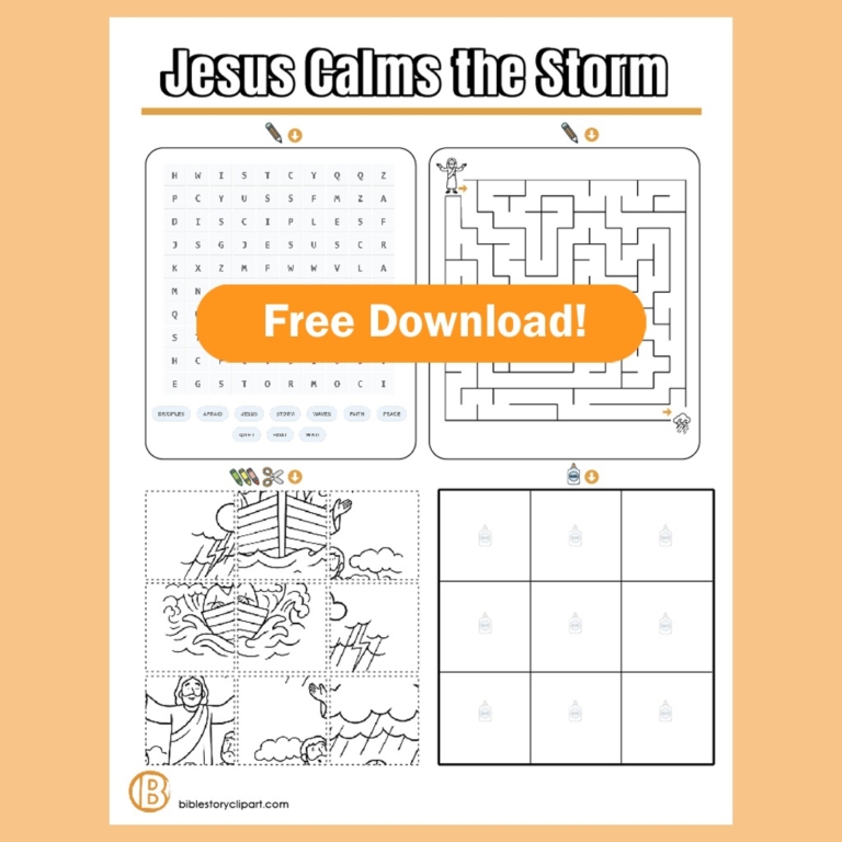 Jesus Calms the Storm - Bible Story Clipart